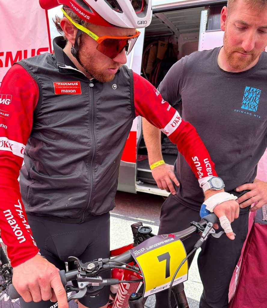 La participación de Mathias Fluckiger en Lenzerheide pende de un hilo